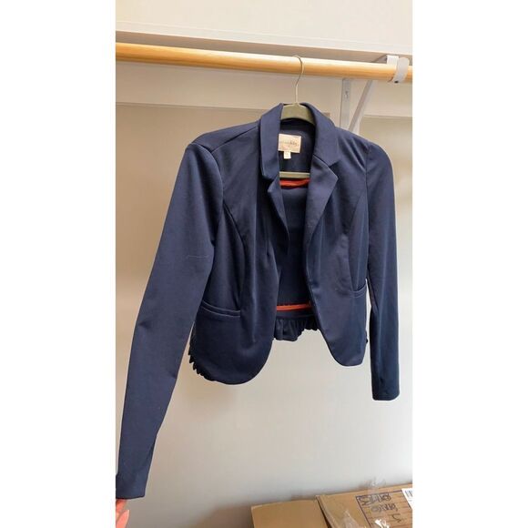 Maison Jules | Jackets & Coats | Maisonjulesnavyblazerrufflebackhem ...